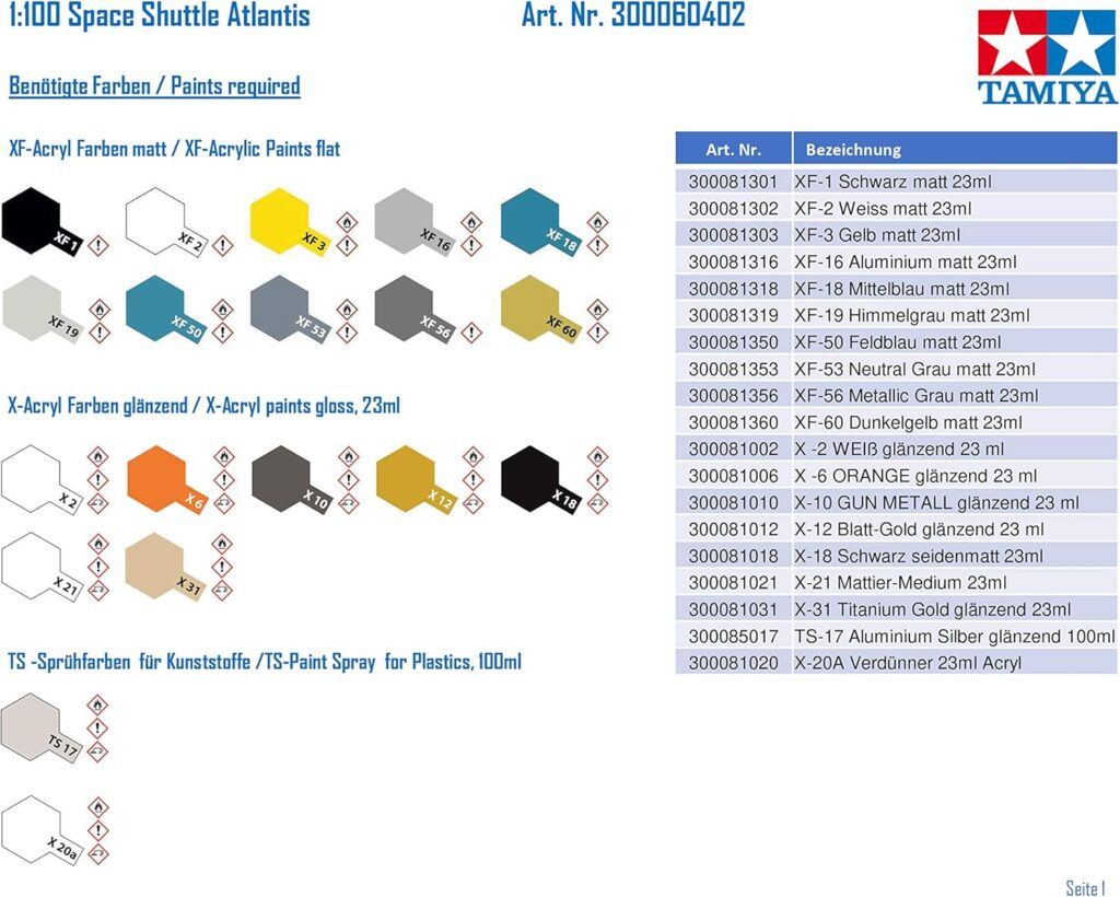 TAMIYA SPACE SHUTTLE ATLANTIS 1/100. 60402 - Orient Express Modelismo